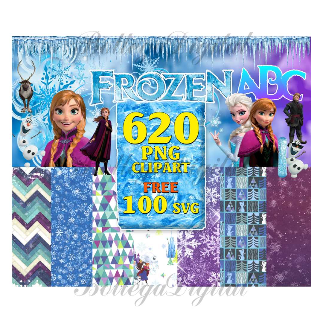 620 Frozen Clipart Bundle, Clipart Frozen Png, Disney Clipar | Inspire ...