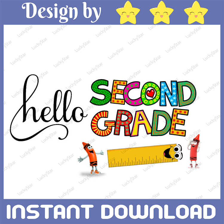 Hello Second Grade PNG, Back To School, 2nd Grade Teacher, F | Inspire ...