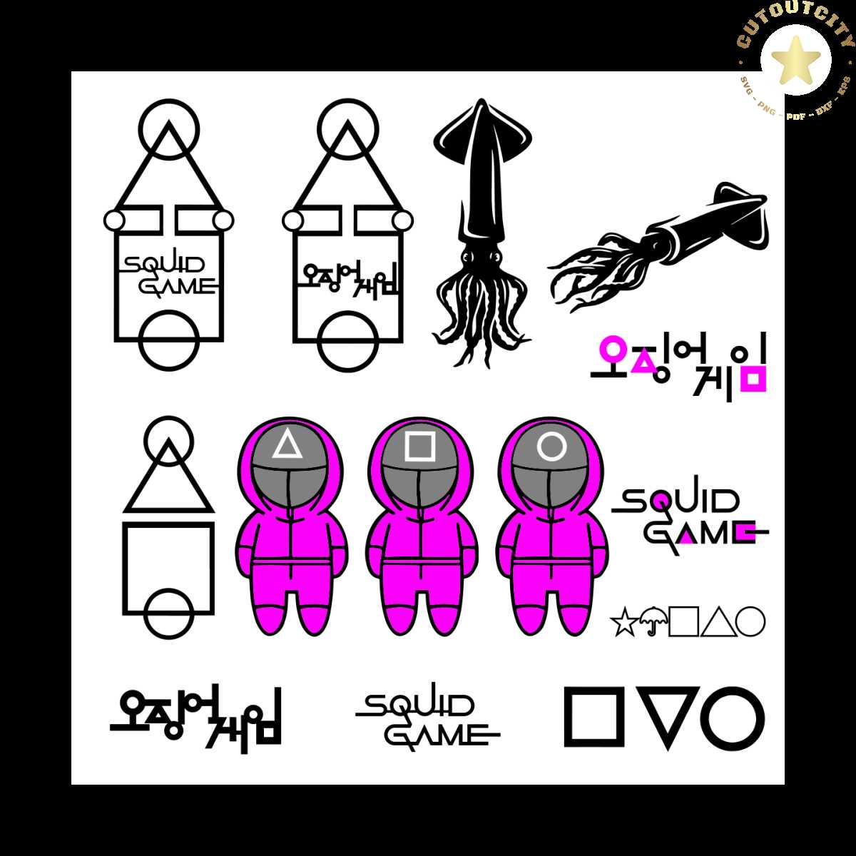 Squid Game Bundle Svg, Squid Game Bundle Svg , Squid Game Cl | Inspire ...