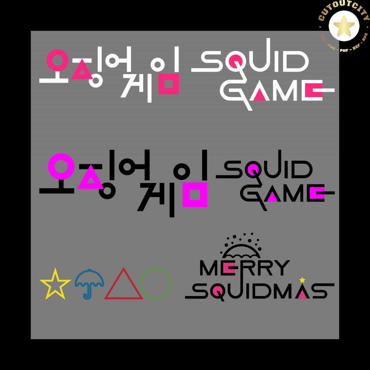 Merry Squid Game Bundle Svg, Squid Game Bundle Svg , Squid G | Inspire ...