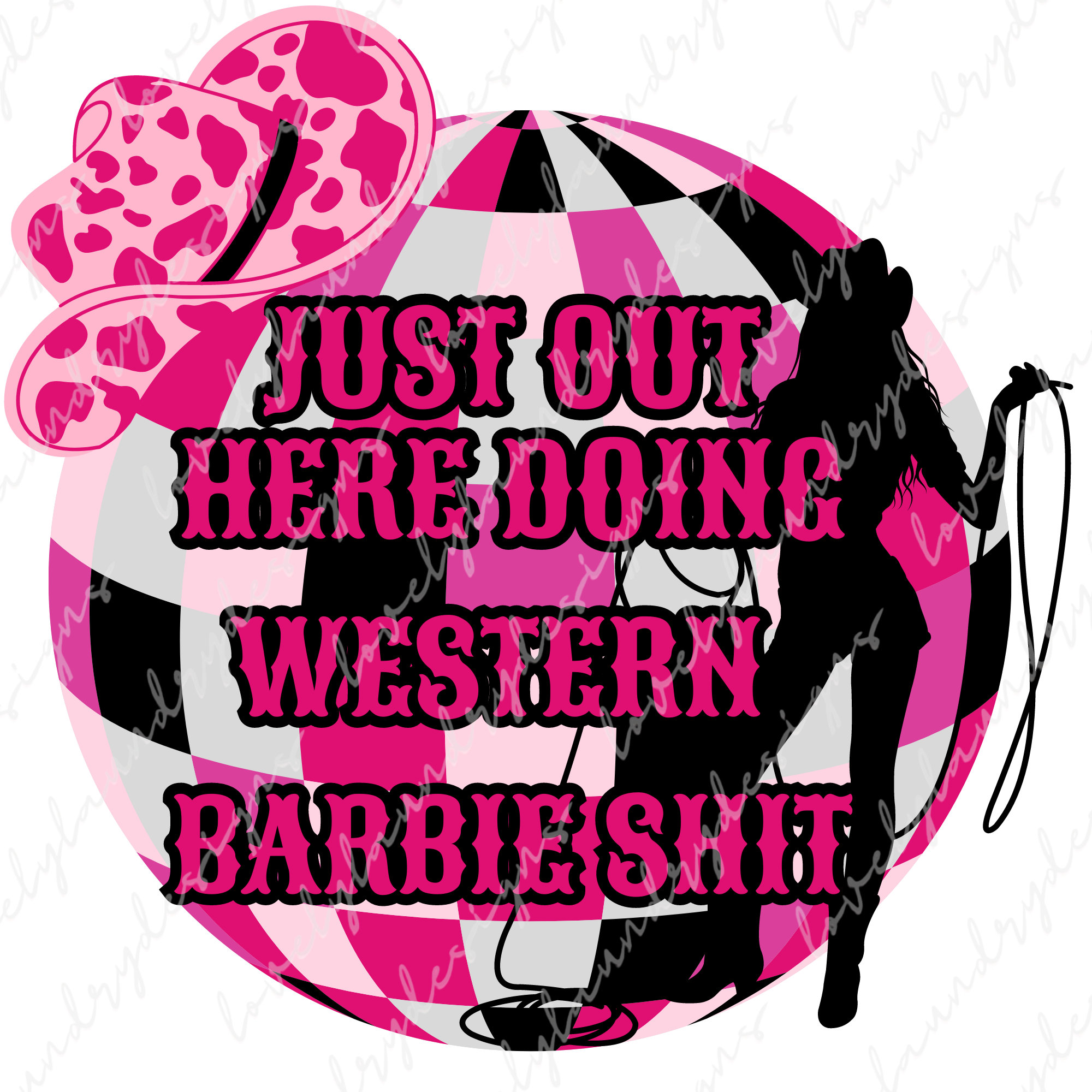 Retro Western Barbie PNG Digital Download, Cowboy Clipart, P - Inspire ...