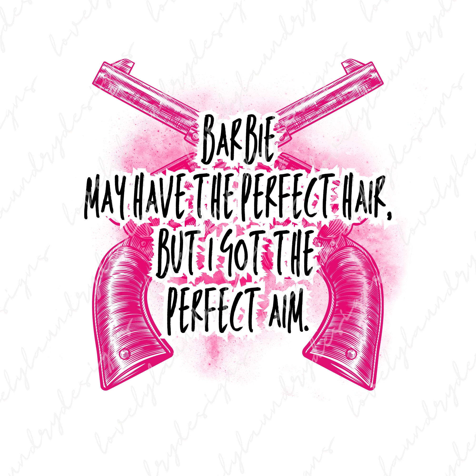Western Barbie Gun PNG, Retro Sassy PNG Digital Download, Co | Inspire ...