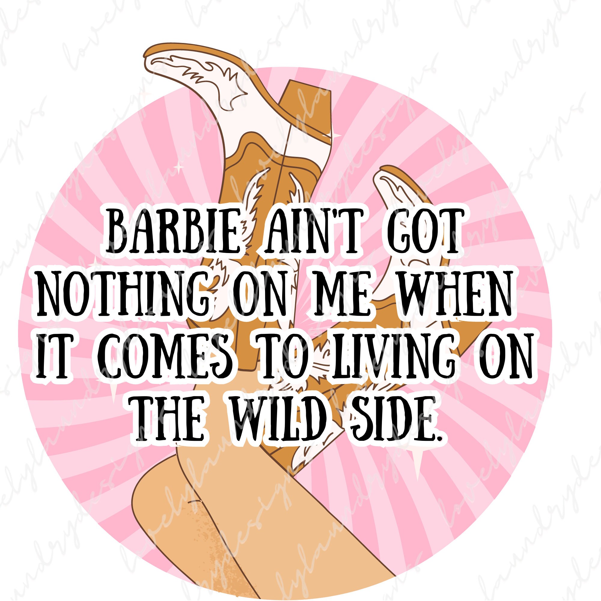 Western Barbie Wild Side PNG, Retro Sassy PNG Digital Downlo | Inspire ...