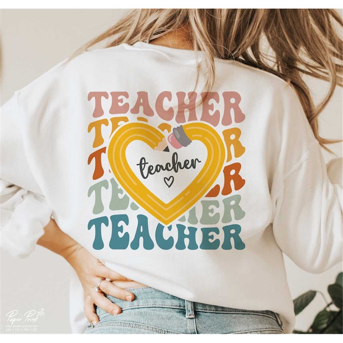 Funny Teacher Groovy PNG, Gifts for teacher PNG, Kindergarte - Inspire ...
