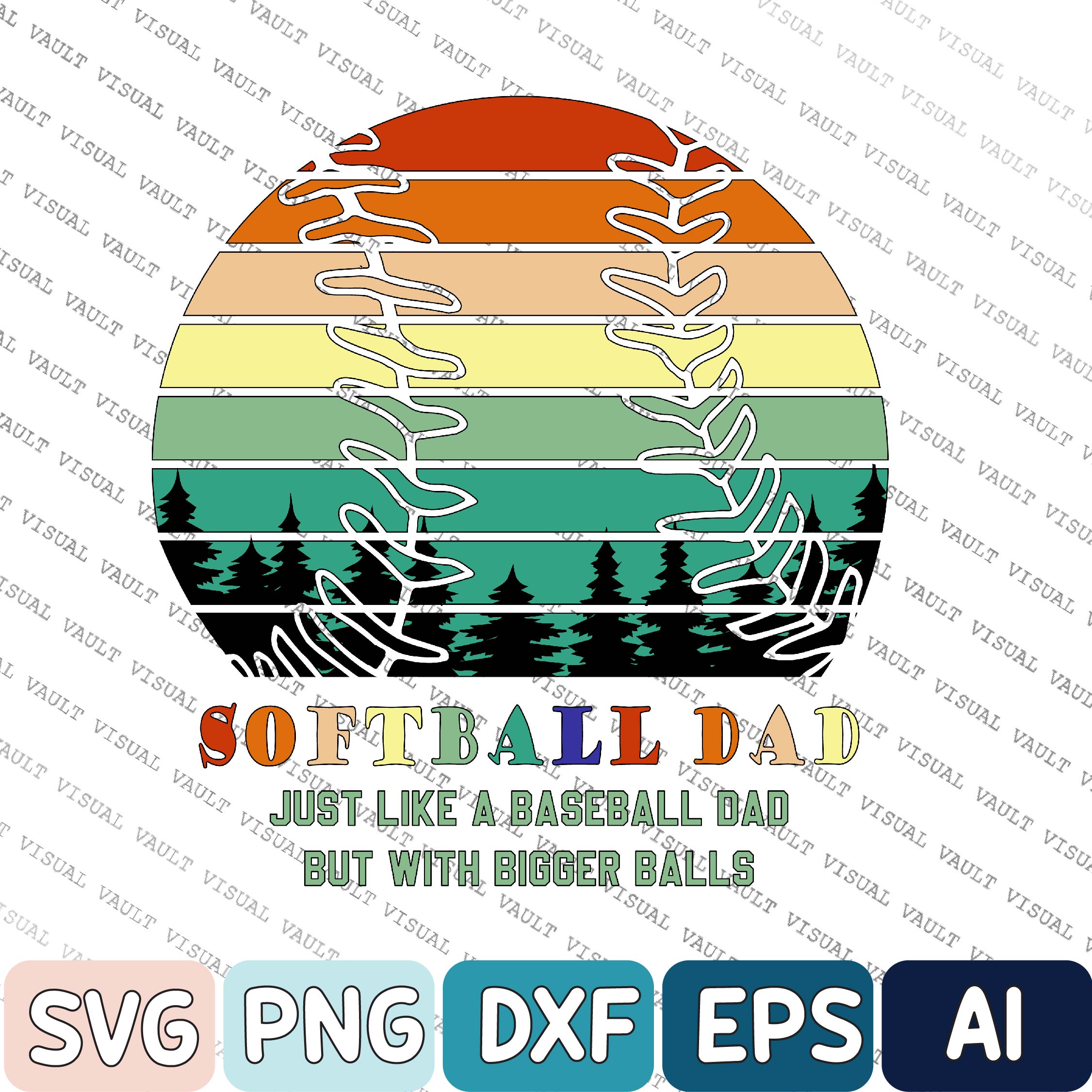 Softball Dad Bigger Balls Funny Svg, Softball Svg, Softball | Inspire ...