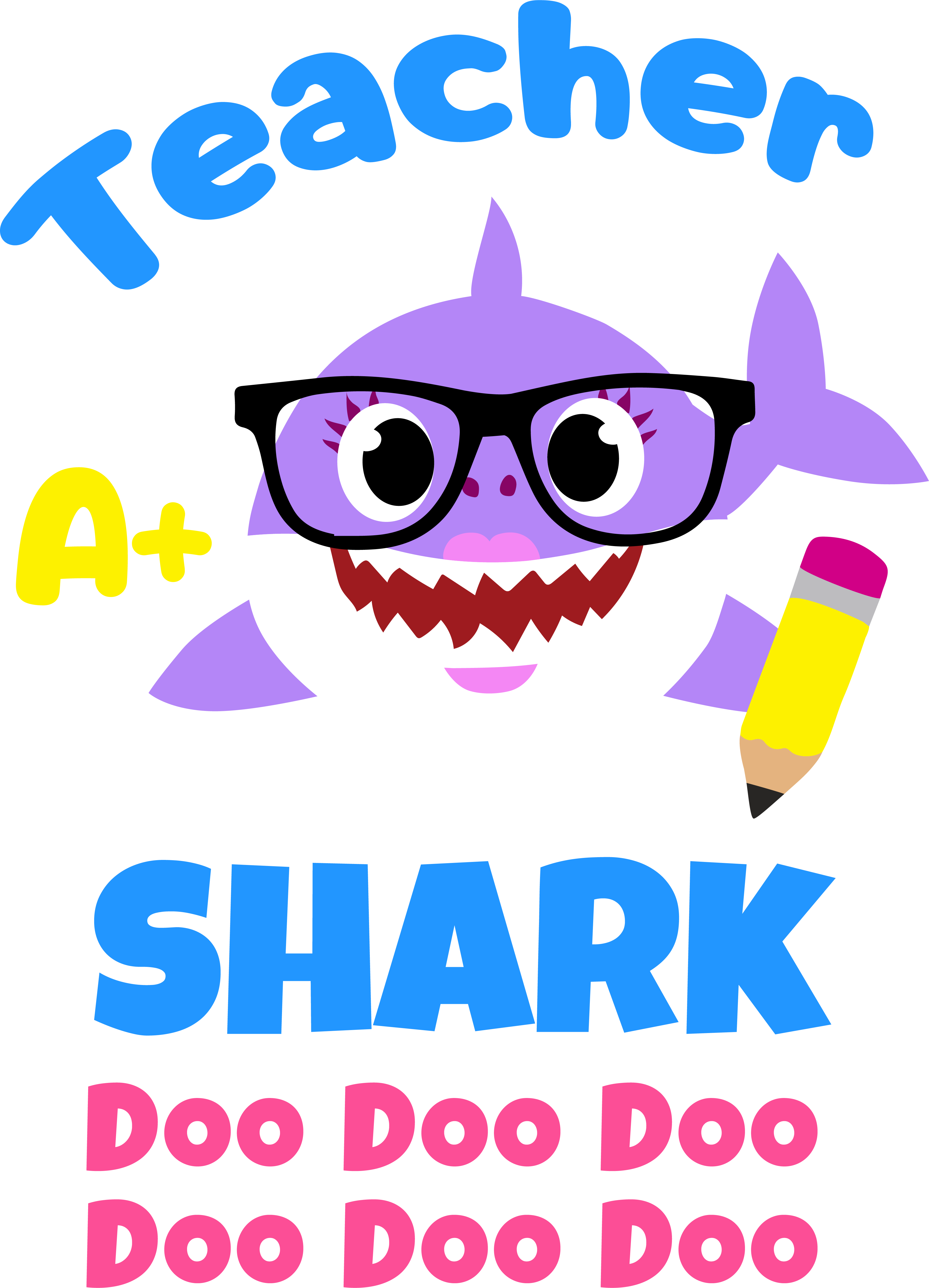 Teacher Shark Svg, Shark Svg, Shark Clipart, Shark Silhouett | Inspire ...