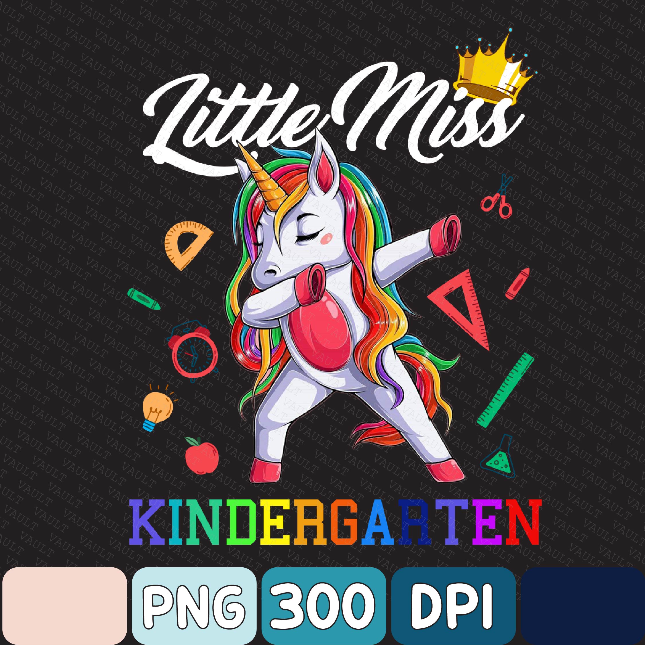 Little Miss Kindergarten First Day Of School Png, Little Mis | Inspire ...