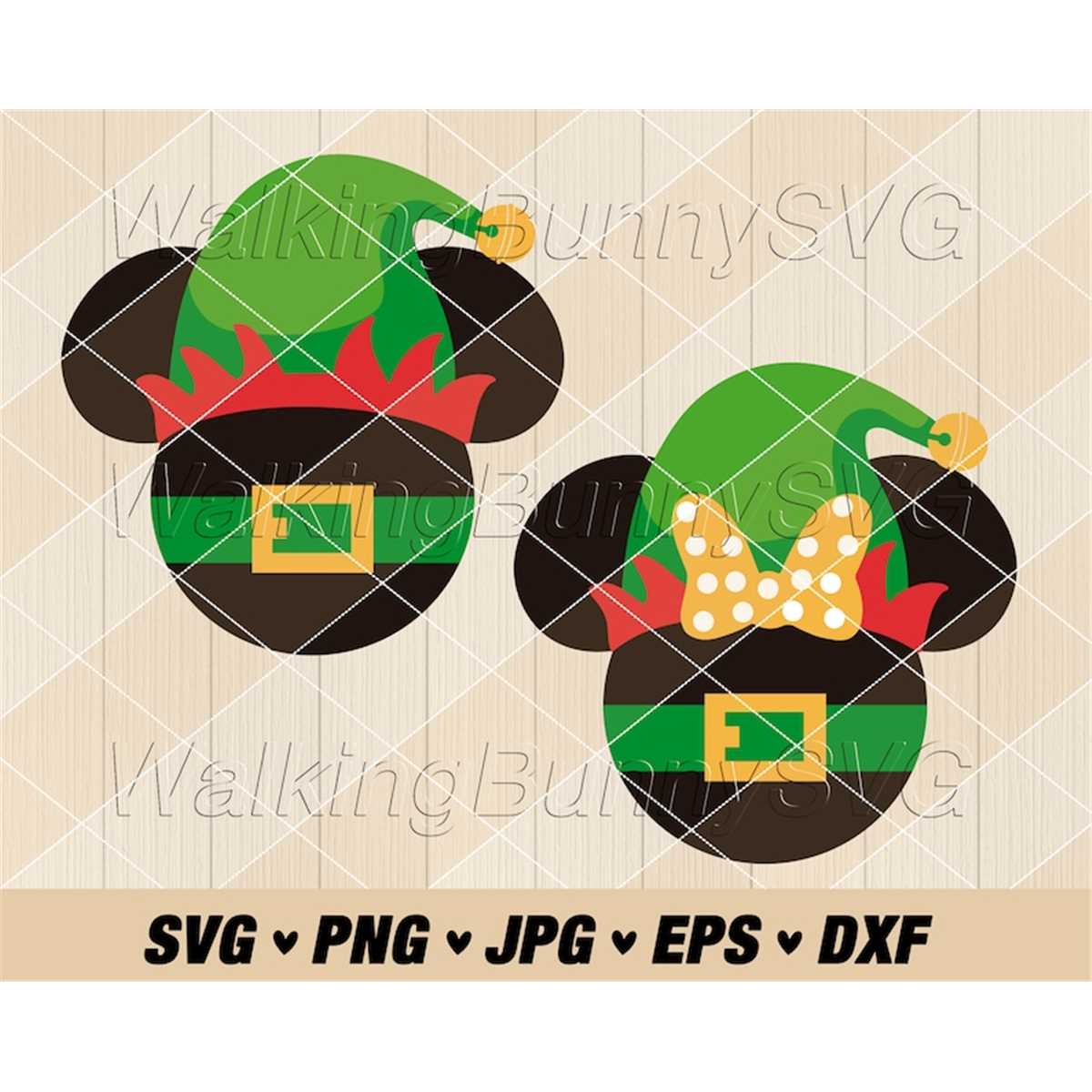 Mouse Ears Elf Svg Png, Layered Mouse Head Elf Svg, Mouse El - Inspire ...