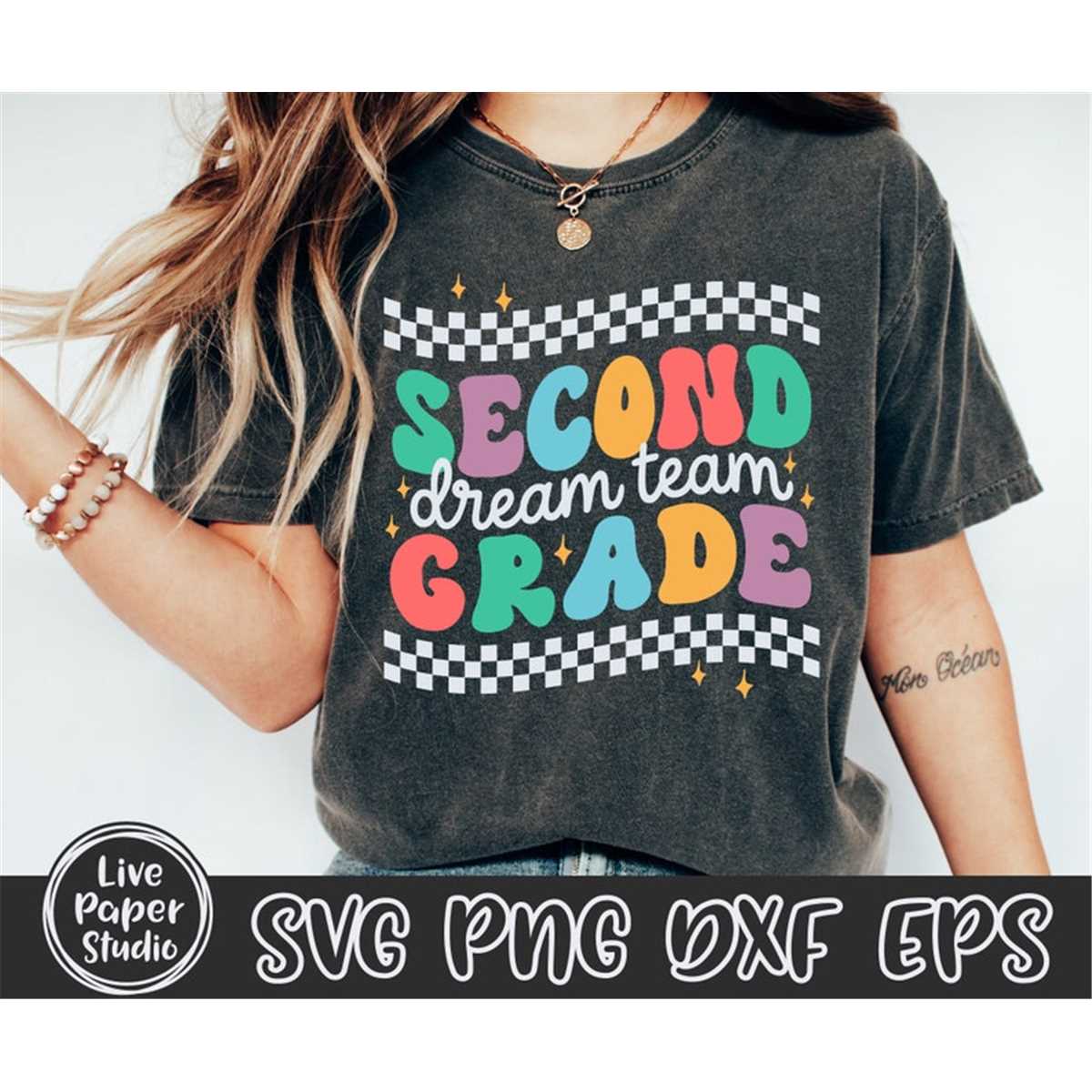 Second Grade Dream Team Svg, 2nd Grade Svg, First day of Sch - Inspire ...