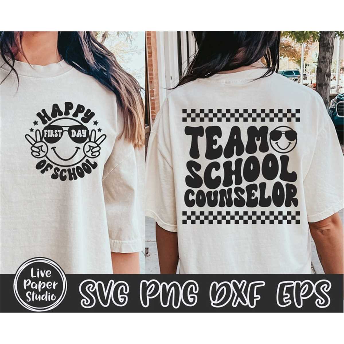 Retro Team School Counselor Svg, School Staff Svg, First day | Inspire ...