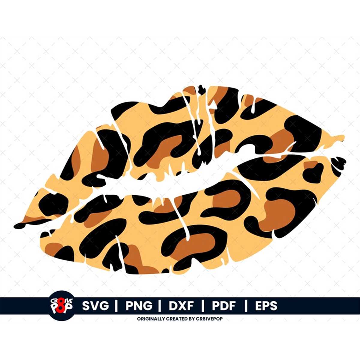 Leopard Print Lips SVG | PNG,DXF,pdf,eps, Color Cut outs Leo - Inspire ...