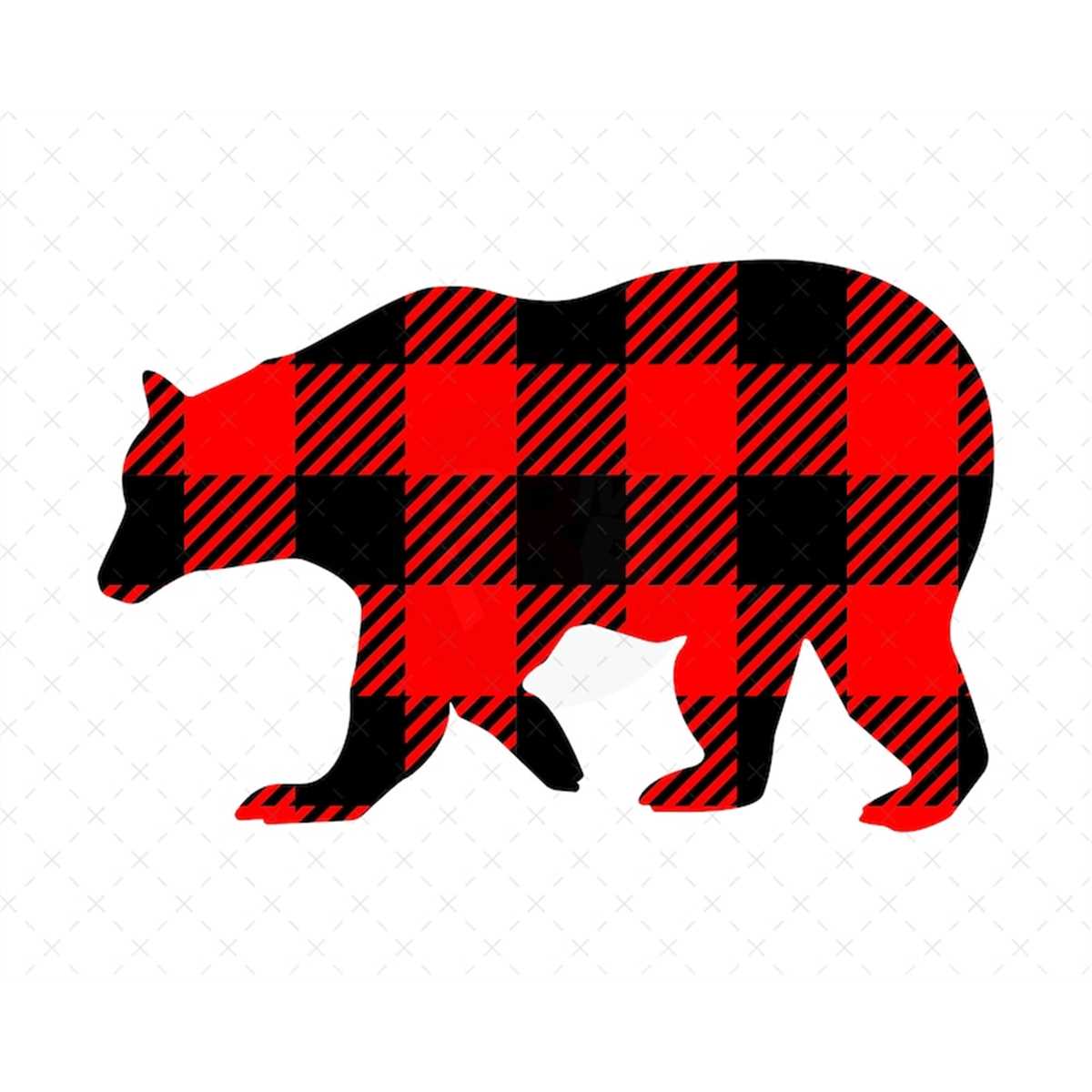 Christmas Buffalo Plaid Bear svg, Bear png, Christmas svg, B - Inspire ...