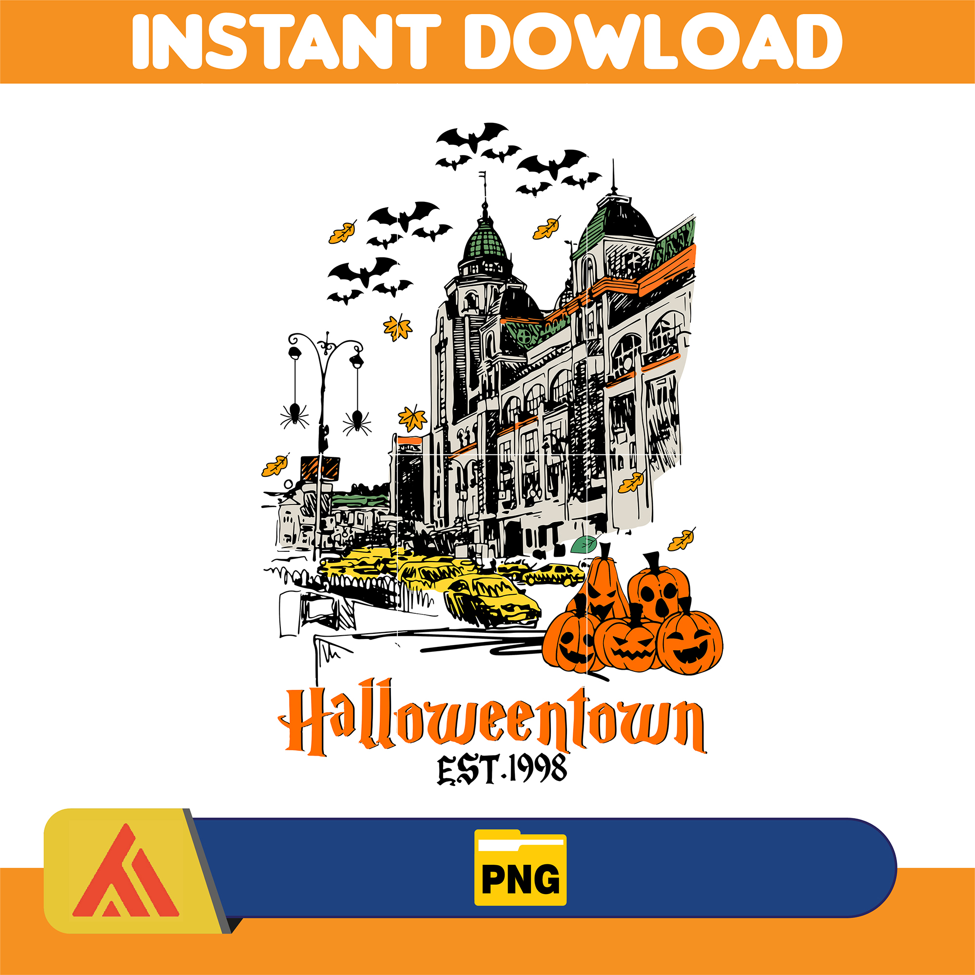 HalloweenTown Est 1998 Png, Halloweentown Png, Halloween Par | Inspire ...