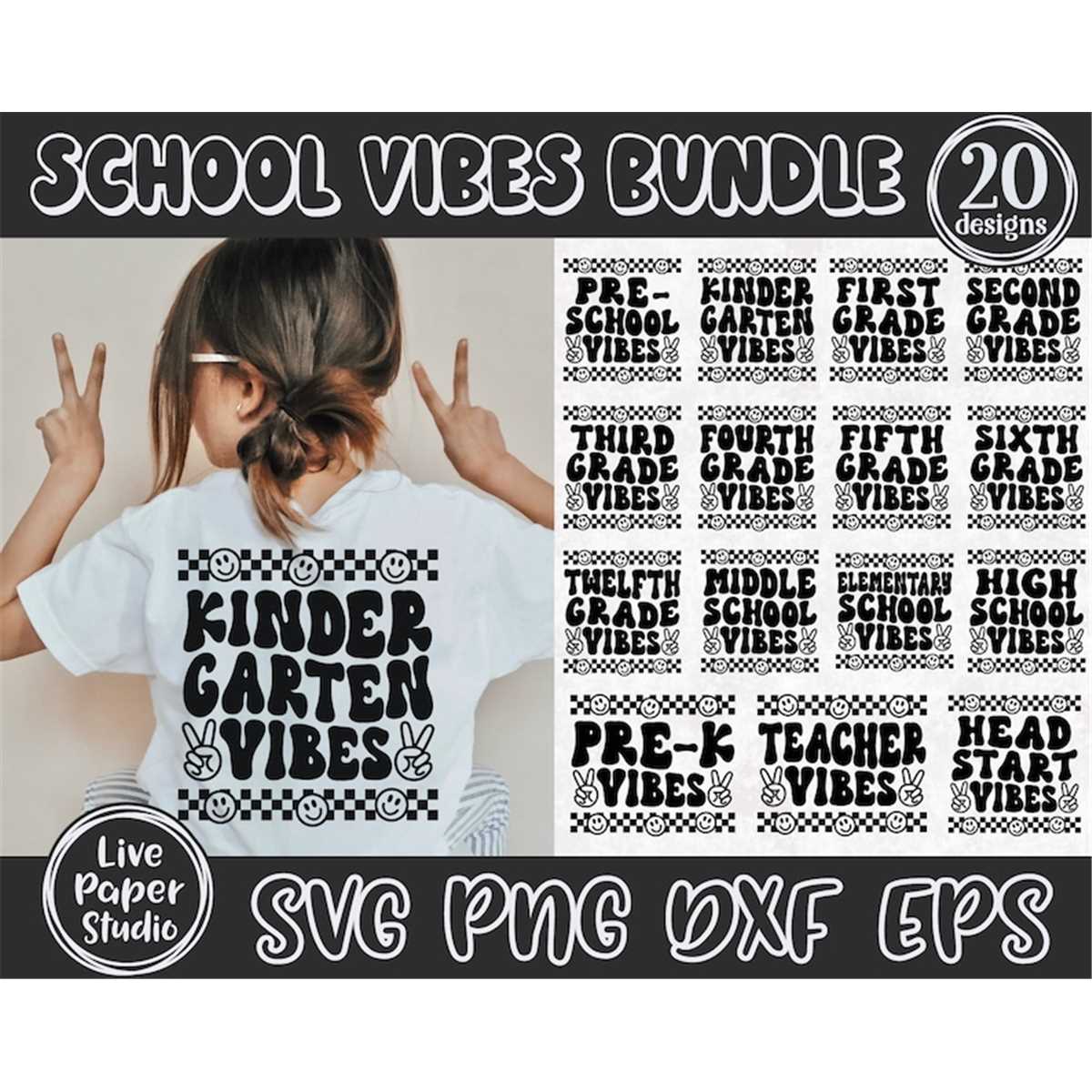 Groovy First Day of School Vibes Svg Png, Back to school Png | Inspire ...