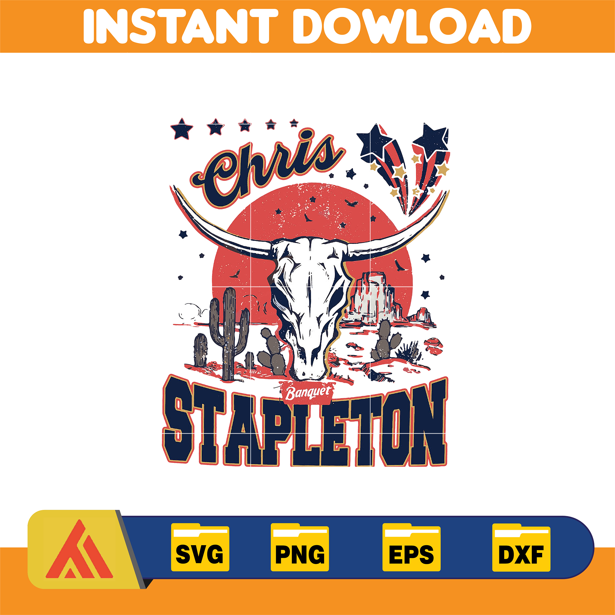 Chris Stapleton Svg, Chris Stapleton Bullhead Svg, All Ameri | Inspire ...