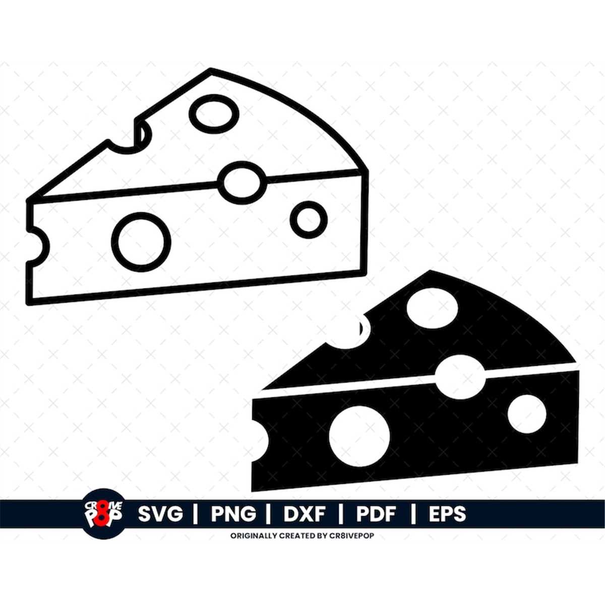 Cheese Silhouette Outline SVG | PNG,DXF,pdf,eps, Cricut and - Inspire ...
