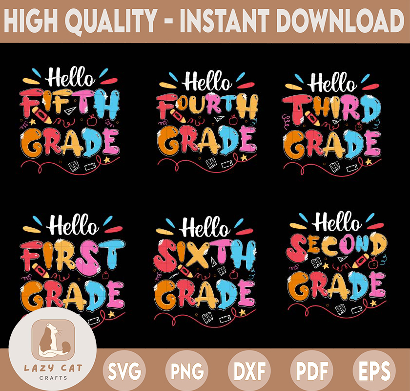 Back to School SVG Bundle, First day of School Svg, Retro Ba | Inspire ...