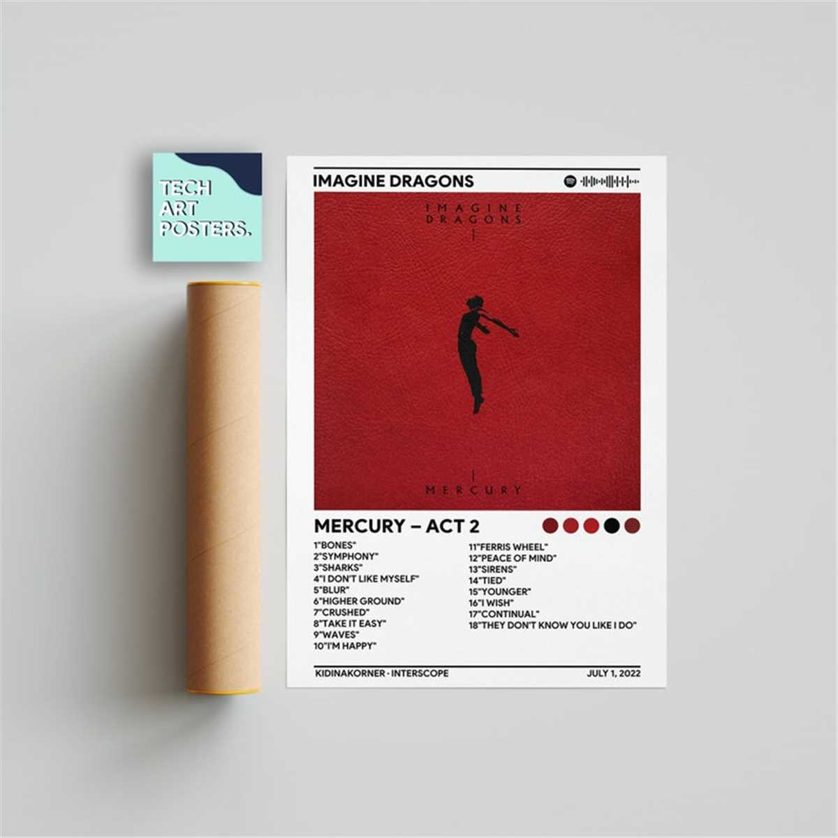 Imagine Dragons - Mercury Act2 Album Cover Poster, Poster P | Inspire ...