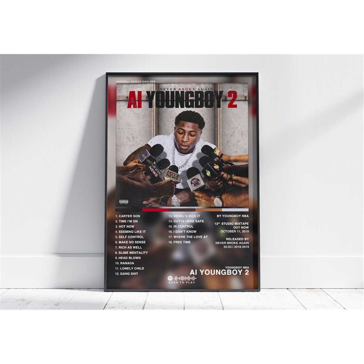 NBA YoungBoy Album Poster | Poster Cover Album AI YoungBoy 2 | Inspire ...