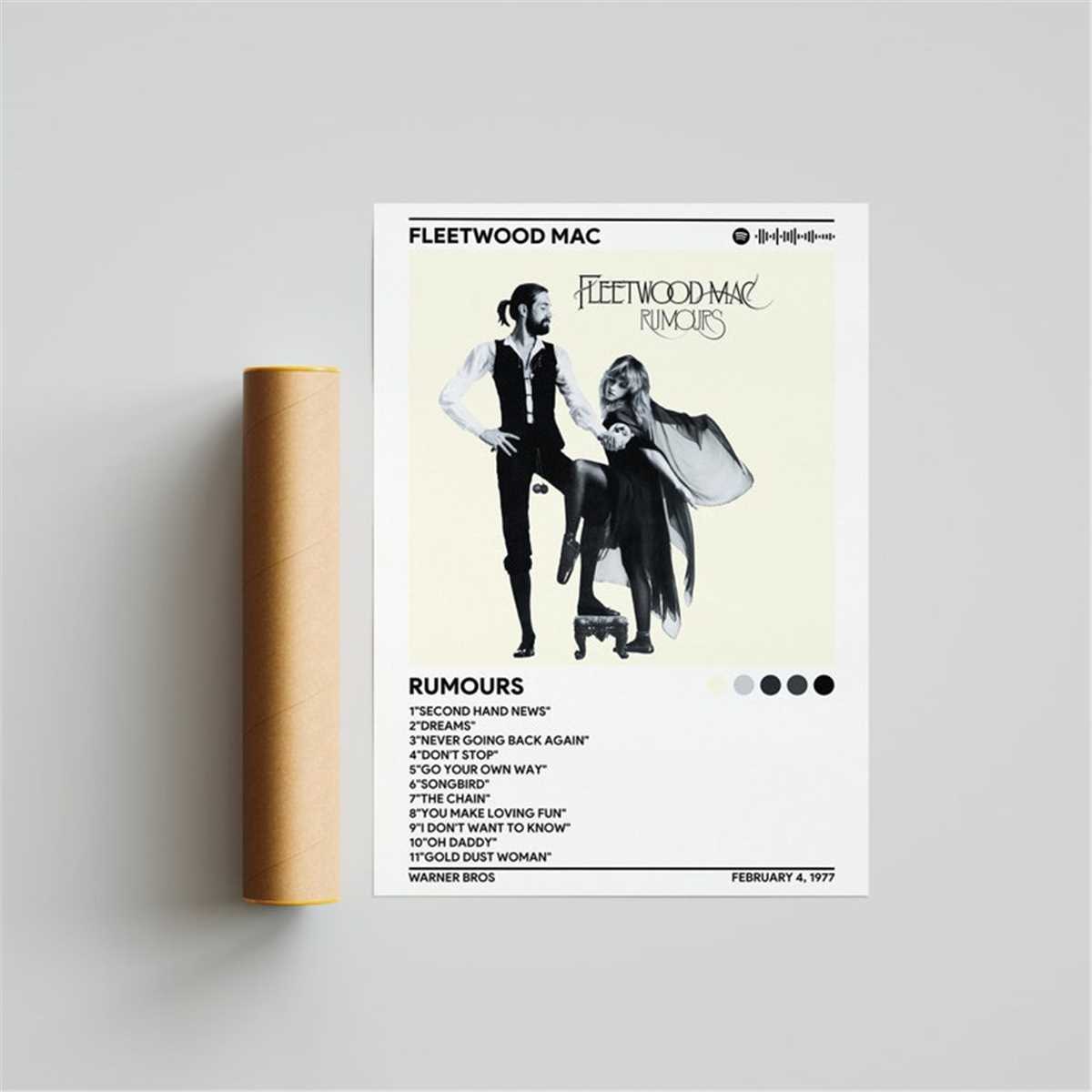 Fleetwood Mac - Rumours Album Cover Poster, Poster Print, W | Inspire Uplift