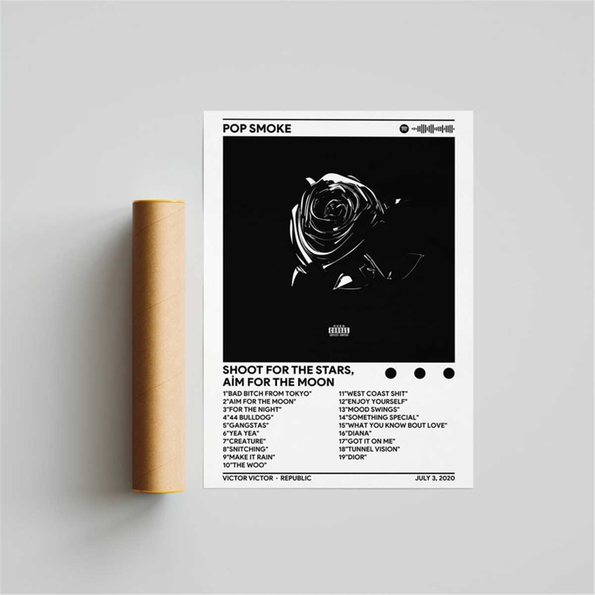 Pop Smoke - Shoot for the Stars, Aim for the Moon Album Cove | Inspire ...