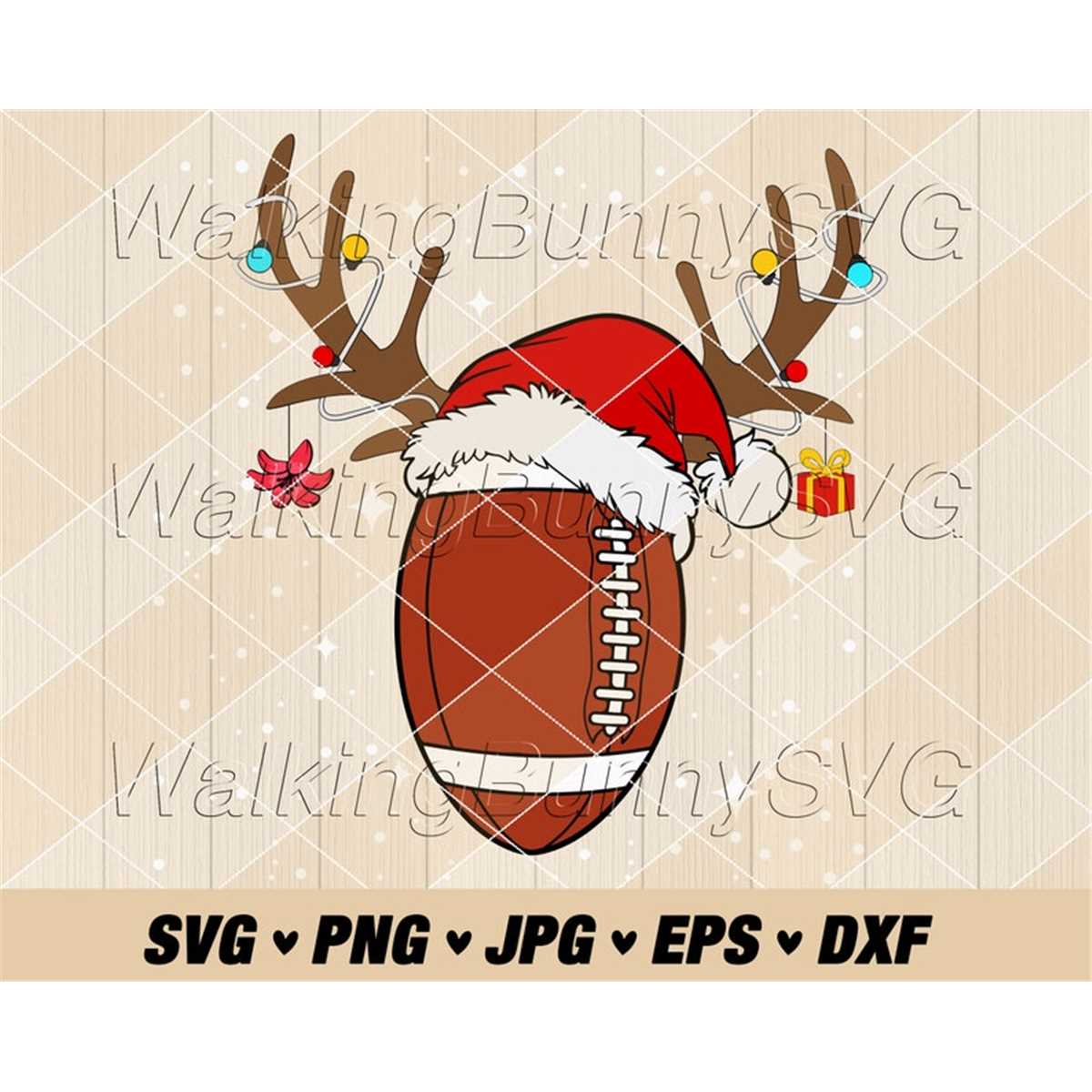 Christmas Football Svg Png, Layered Football Santa Hat Svg, | Inspire ...