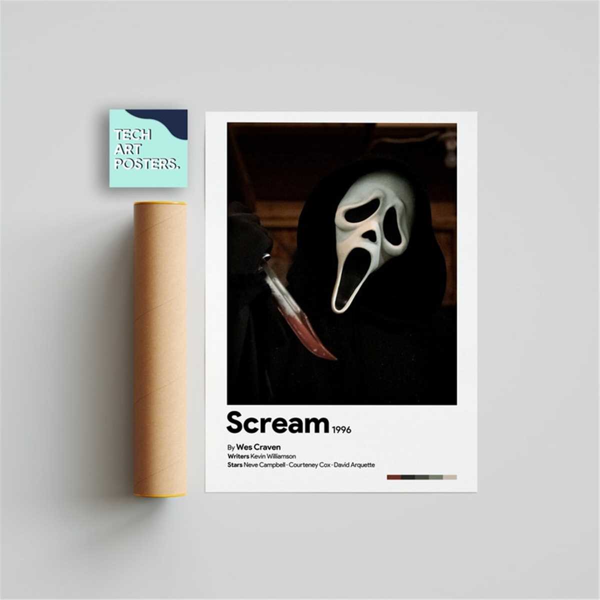 Scream Movie Poster | Minimalist Movie Poster Print, Poster | Inspire ...