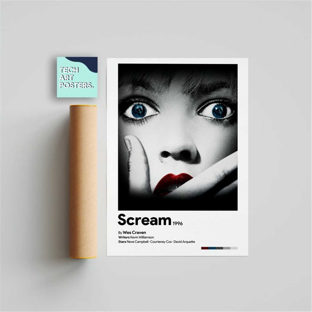 Scream Movie Poster | Minimalist Movie Poster Print, Poster | Inspire ...