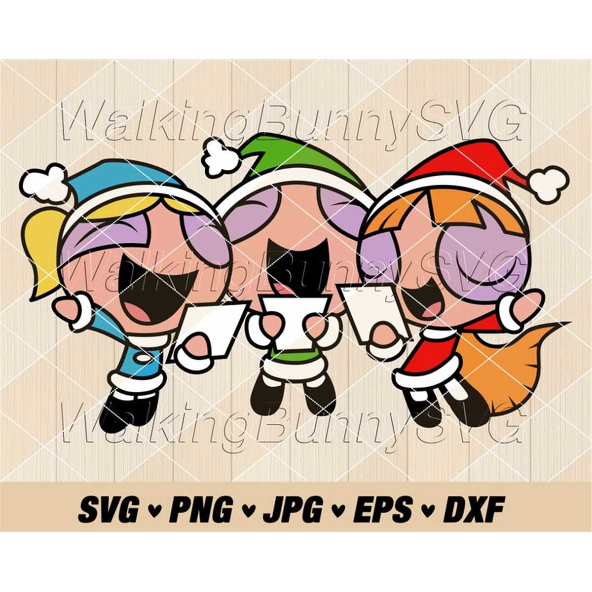 Christmas Powerpuff Svg Png, Layered Powerpuff Svg, Powerpuf - Inspire ...