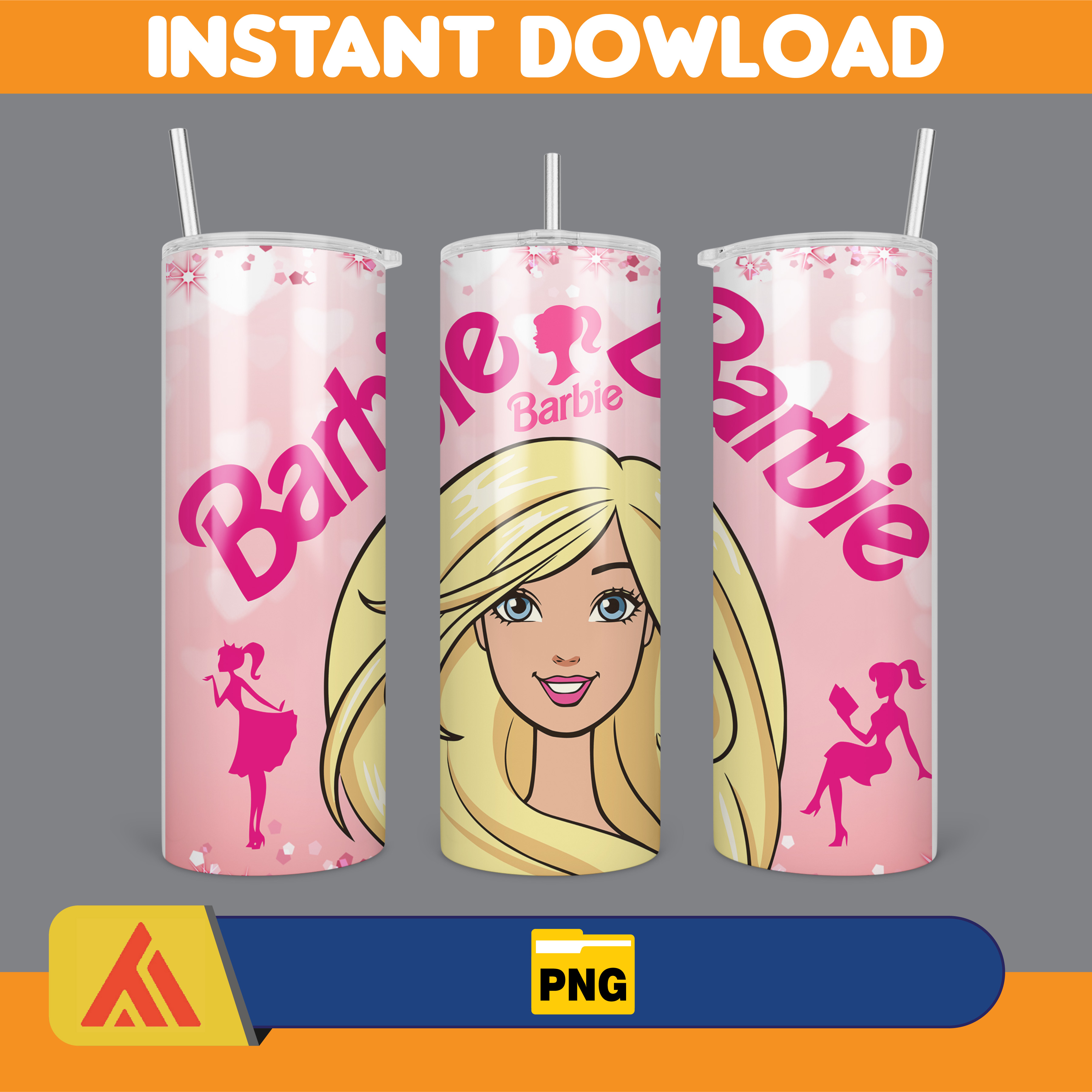 Barbie Tumbler Wrap, Come On Barbie Sublimation, Barbie Doll | Inspire ...