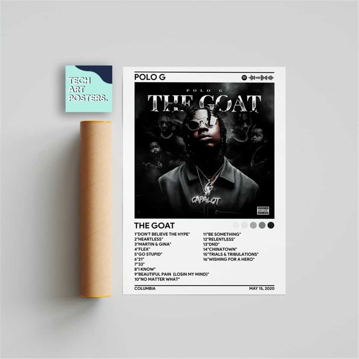 Polo G - The Goat Album Cover Poster | Polo G Poster Print, | Inspire ...