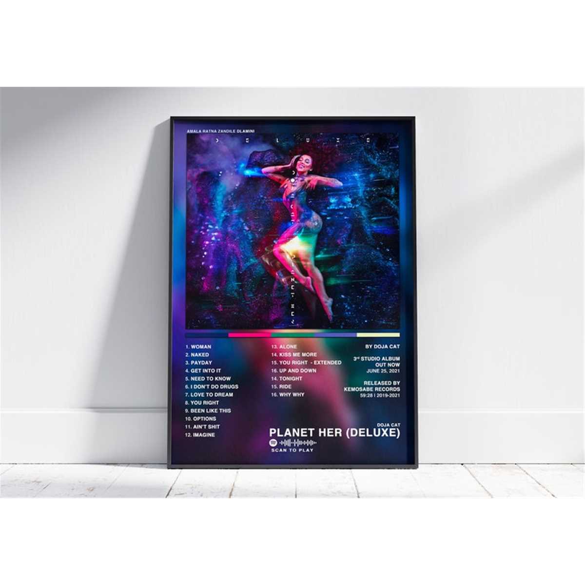 Doja Cat Album Poster | Poster Cover Album Planet Her Doja C | Inspire ...