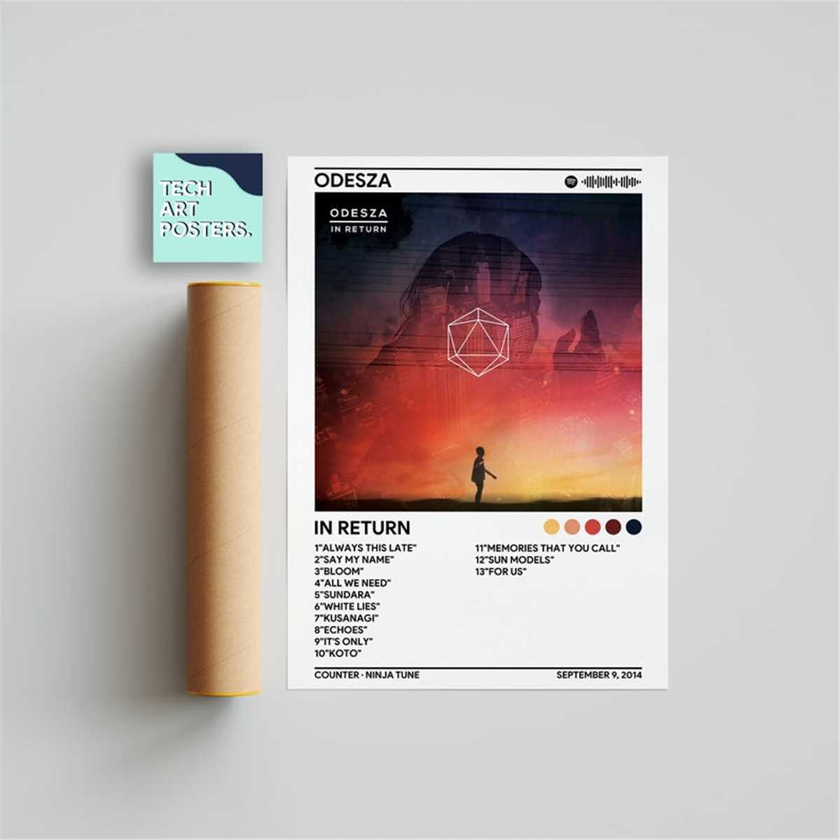 Odesza - In Return Album Cover Poster, Music Poster Print, | Inspire Uplift