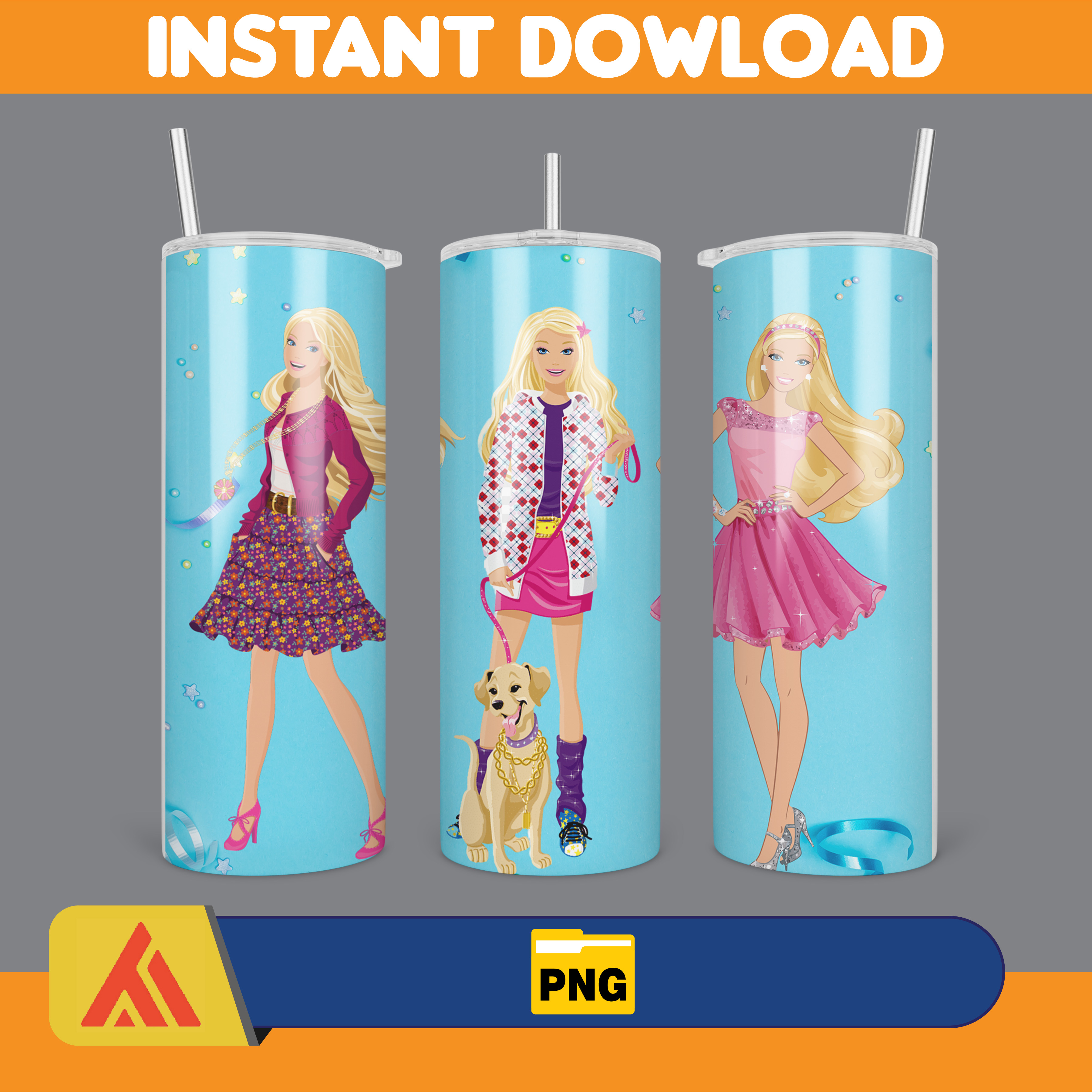 Barbie Tumbler Wrap, Come On Barbie Sublimation, Barbie Doll | Inspire ...