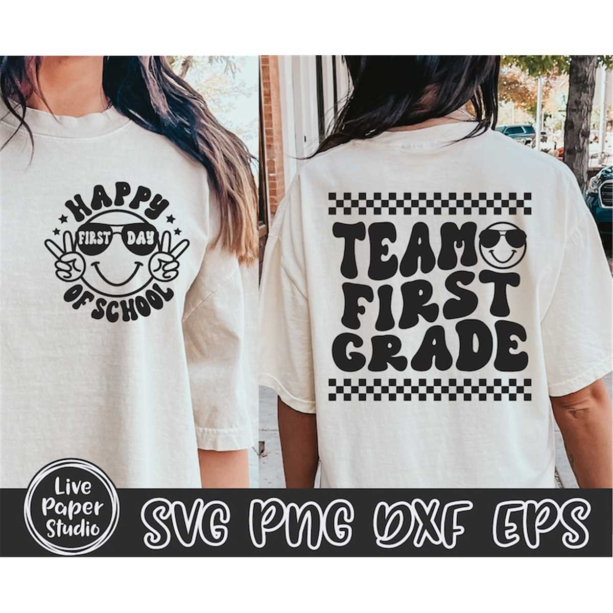 Retro Team First Grade Svg, 1st Grade Squad Svg, First day o - Inspire ...