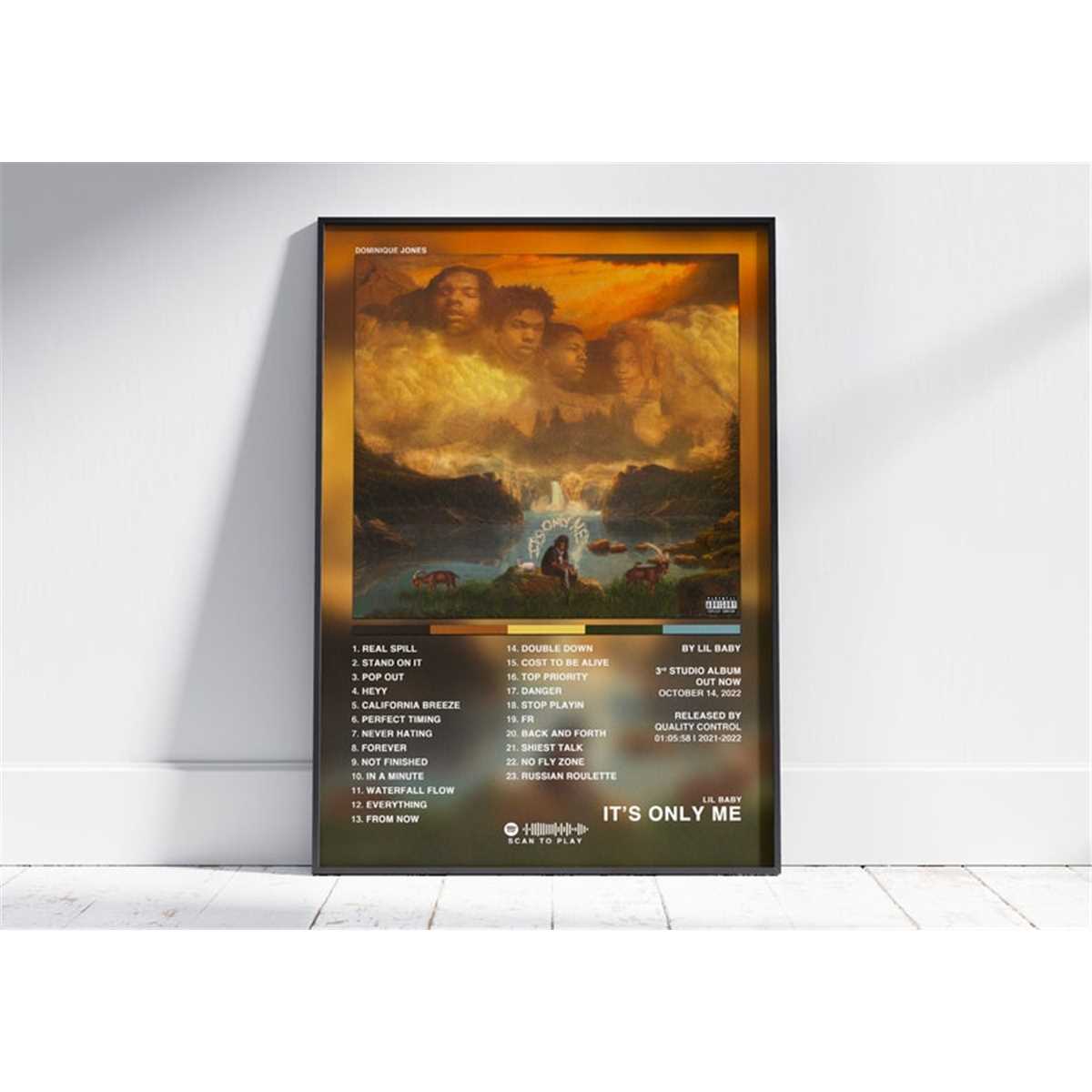 Lil Baby Album Poster | Poster Cover Album It's Only Me Lil | Inspire ...