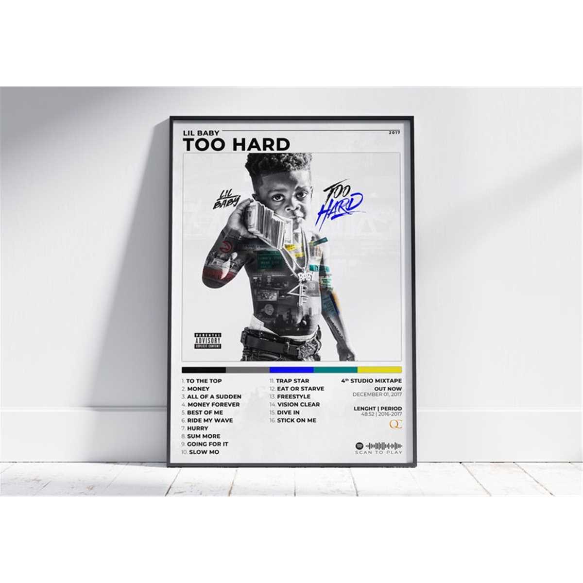 Lil Baby Album Poster | Poster Cover Album Too Hard Lil Baby | Inspire ...
