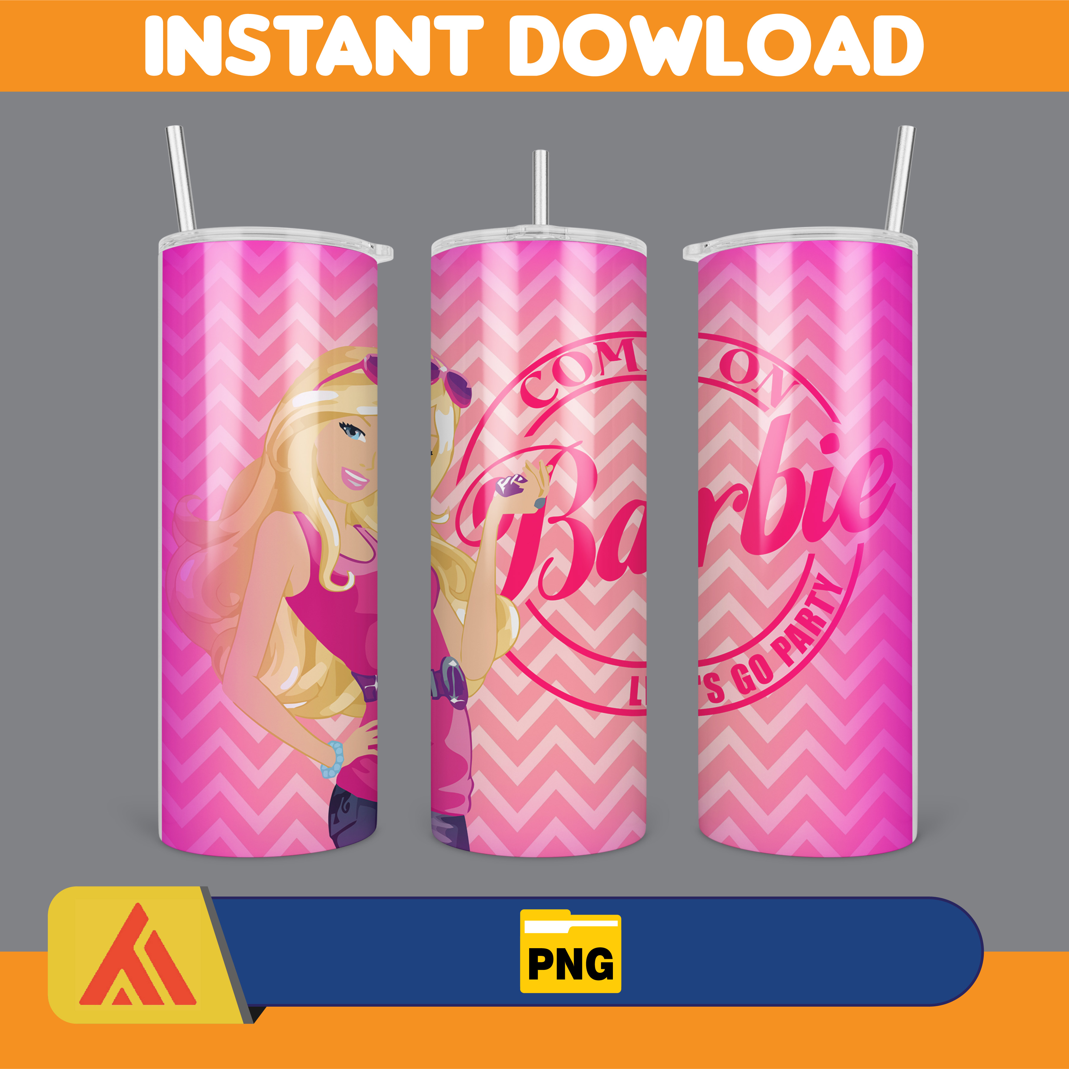 Barbie Tumbler Wrap, Come On Barbie Sublimation, Barbie Doll - Inspire ...