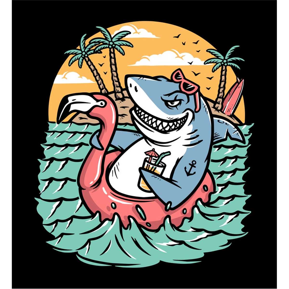 The Shark is Relaxing on the Beach, Summer Vibes, Fully Edit | Inspire ...