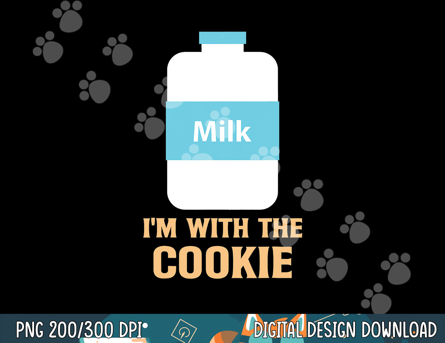 I m With The Cookie and Milk Matching Halloween Costume png, | Inspire ...