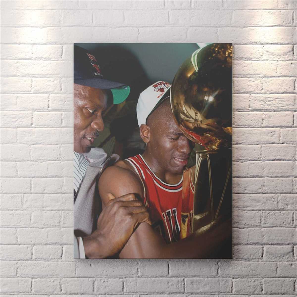 MJ 1991 Championship Canvas or Poster - Michael Jordan Troph | Inspire ...