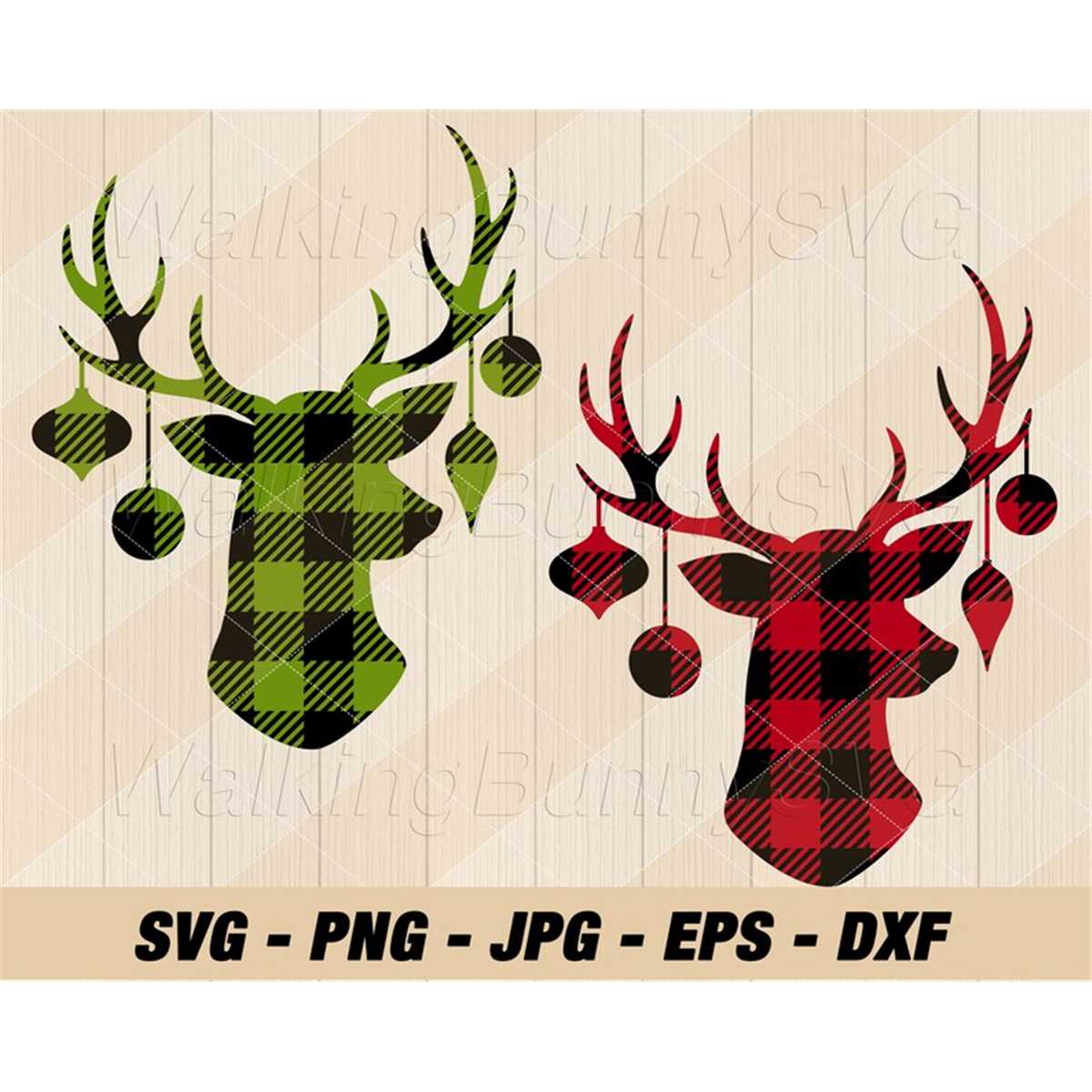 Buffalo Plaid Reindeer Svg Png Layered Christmas Reindeer S Inspire