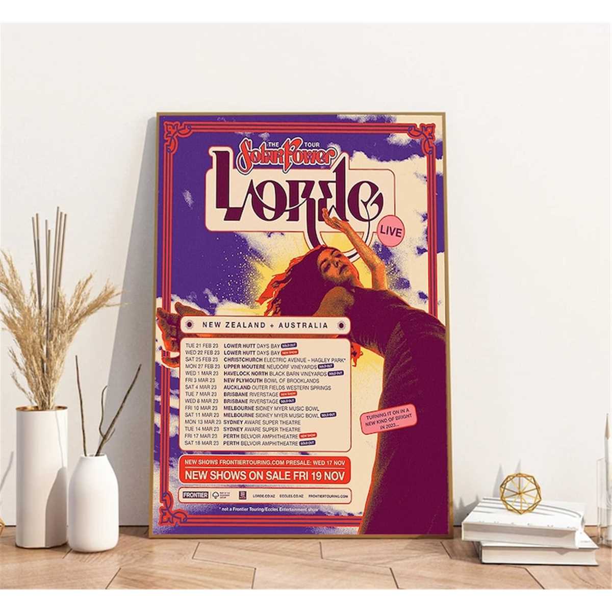 The Solar Power Tour 2023 Poster, Singer Print, Gift For Fan | Inspire ...