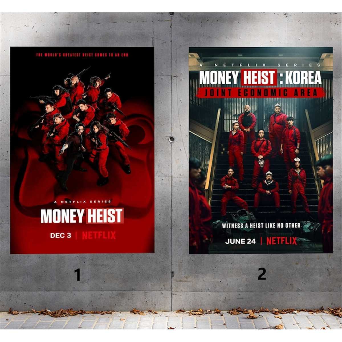 Money Heist Movie Poster Both Versions, Gift For Fans - Inspire Uplift