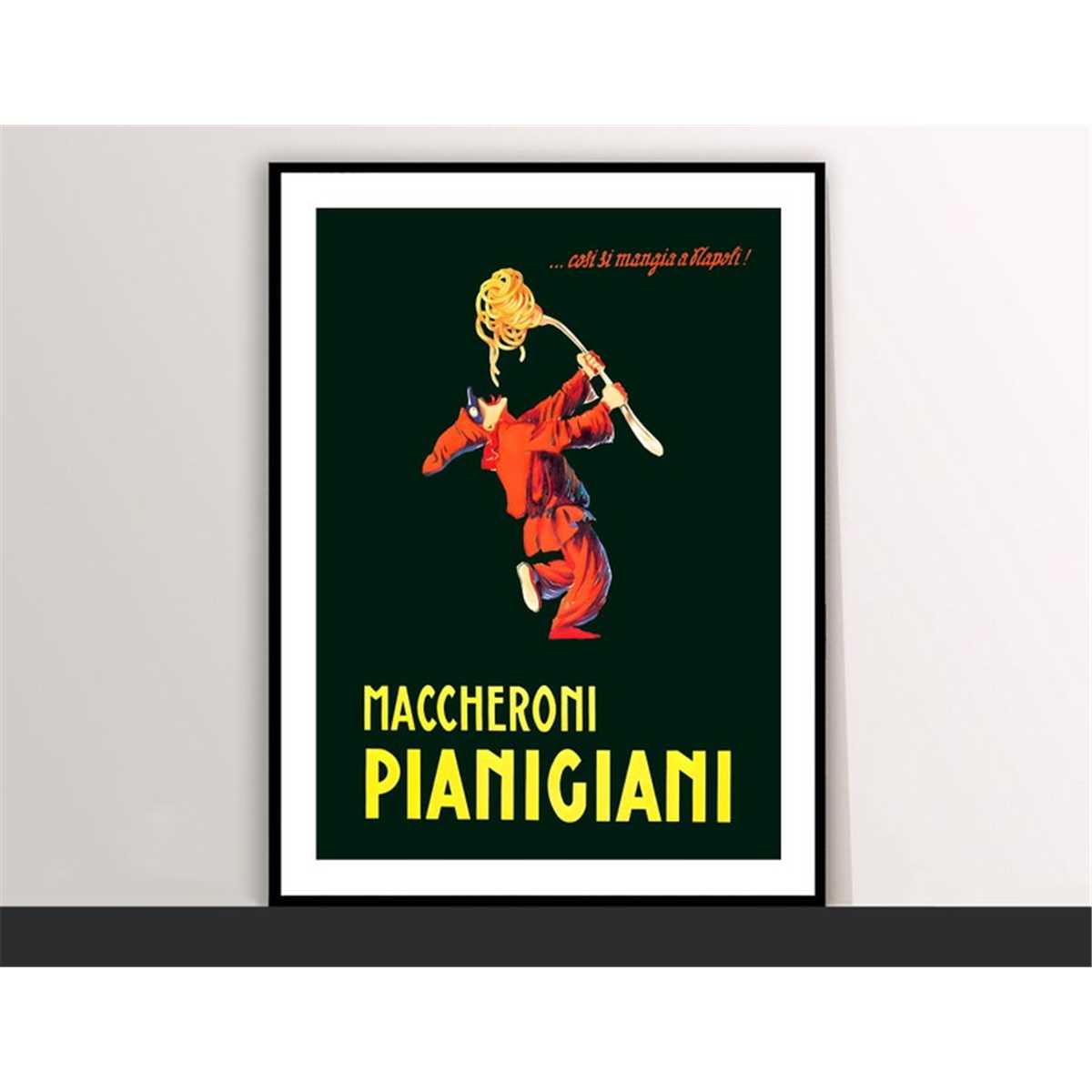 Maccheroni Pianigiani Vintage Food&Drink Poster - Art Deco, - Inspire ...