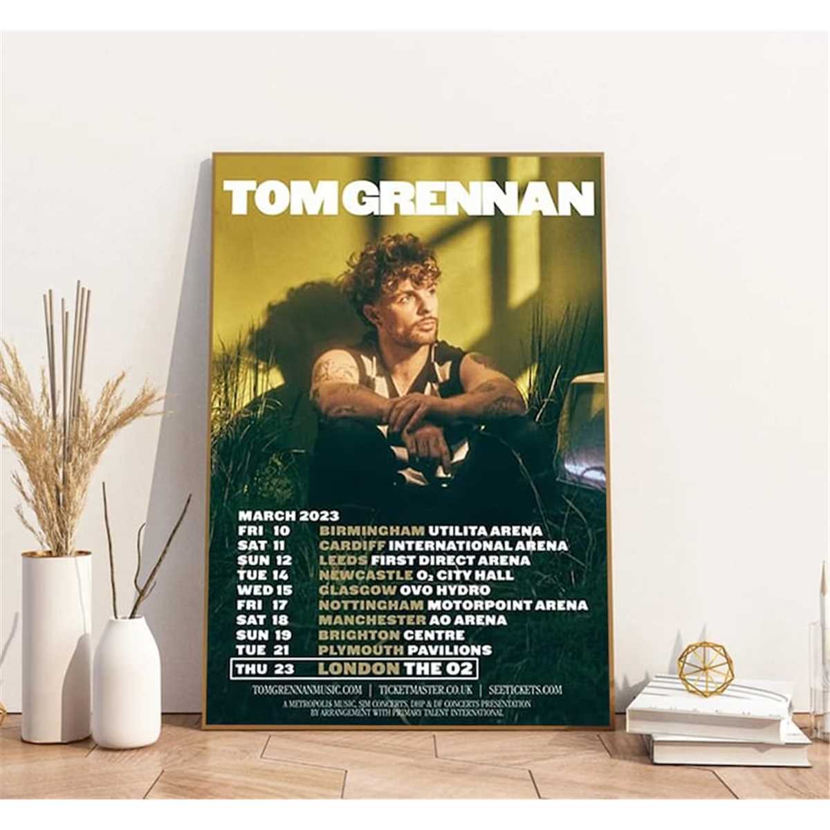 Tom Grennan Tour 2023 Poster, Singer Musicians Tom Grennan, | Inspire ...