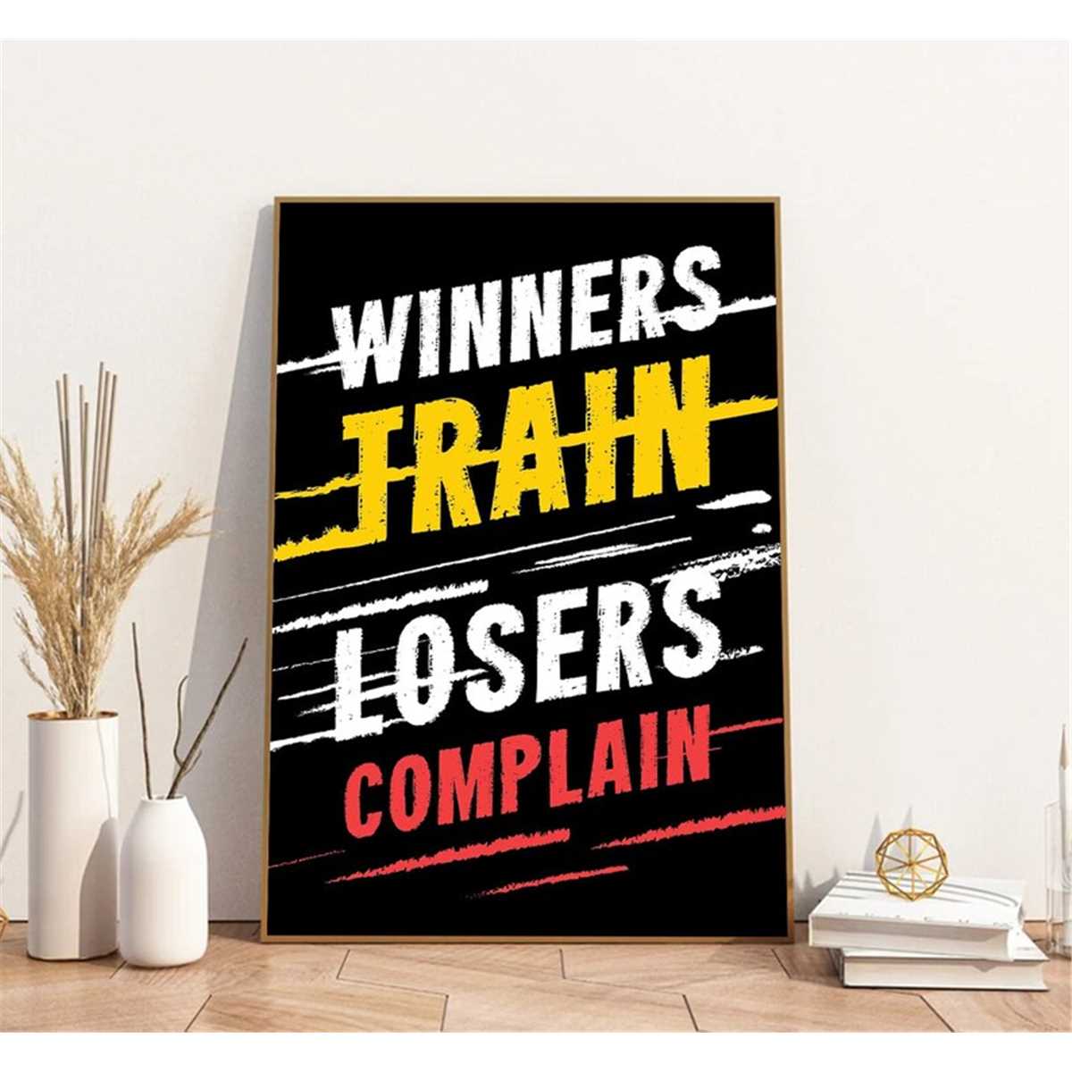 Winners Train Motivational Quote Poster | Inspire Uplift