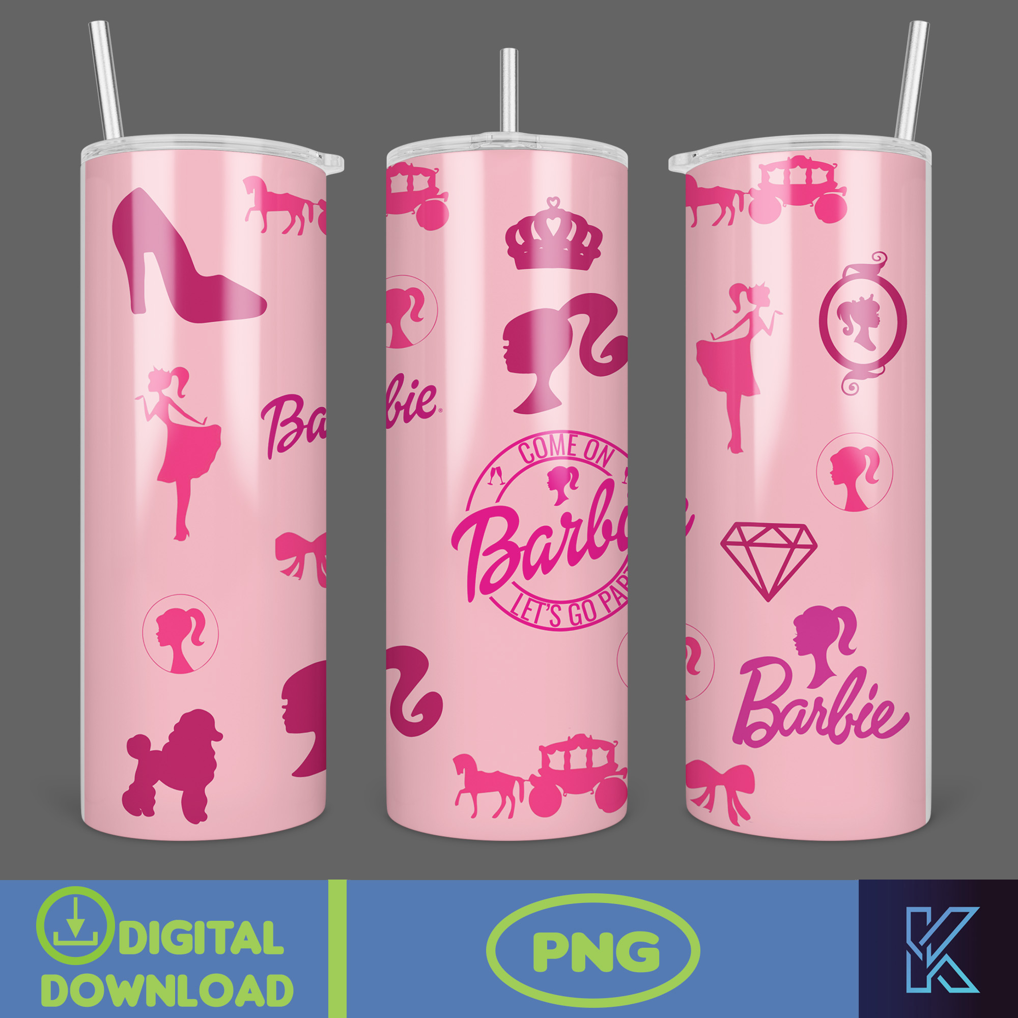 Barbie Tumbler Wrap, Come On Barbie Sublimation, Barbie Doll | Inspire ...