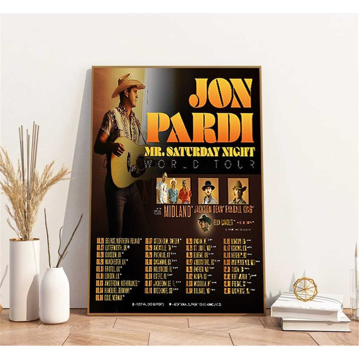 Jon Pardi 2023 Tour Poster, Jonathan Ryan Pardi Singer-Music | Inspire ...