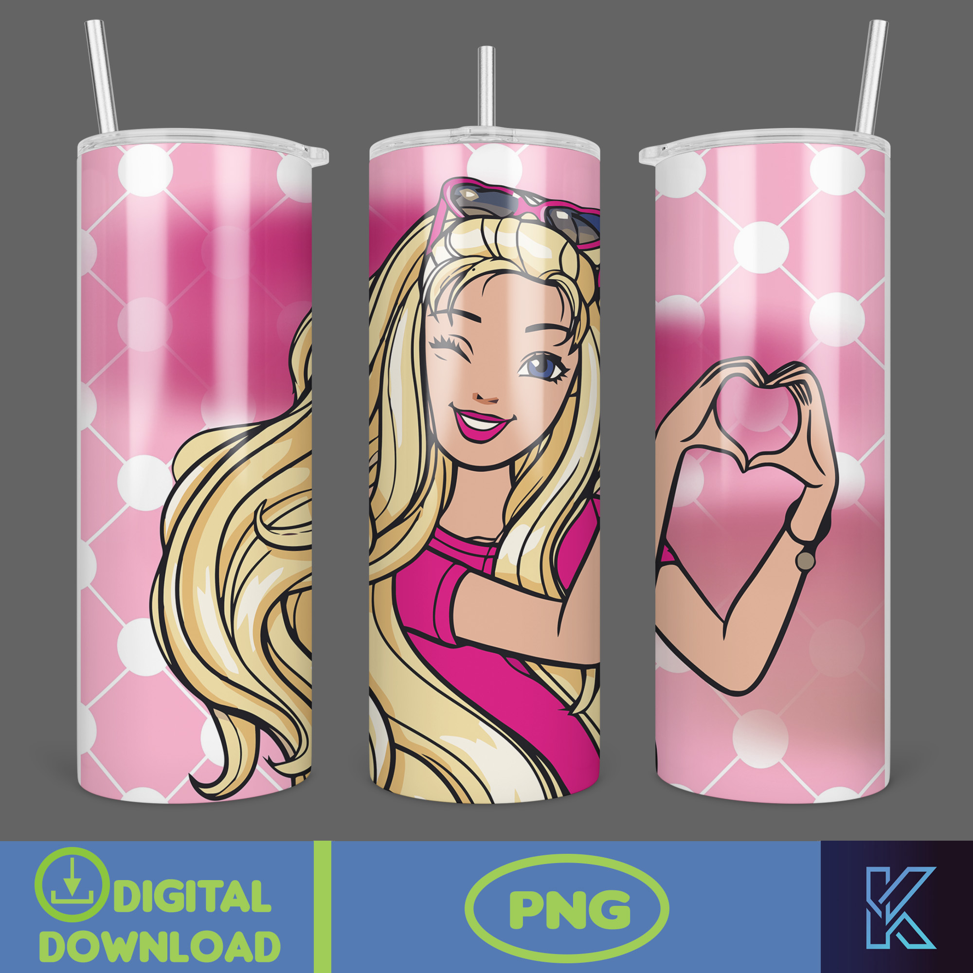 Barbie Tumbler Wrap, Come On Barbie Sublimation, Barbie Doll | Inspire ...